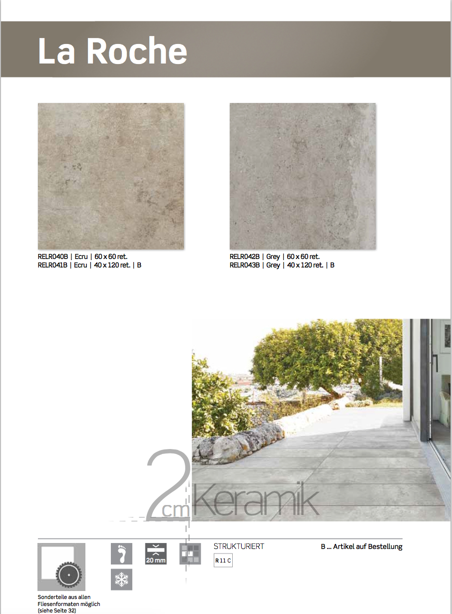 La Roche Keramik in 2cm - Farbe: Braun | Material: Keramik ...