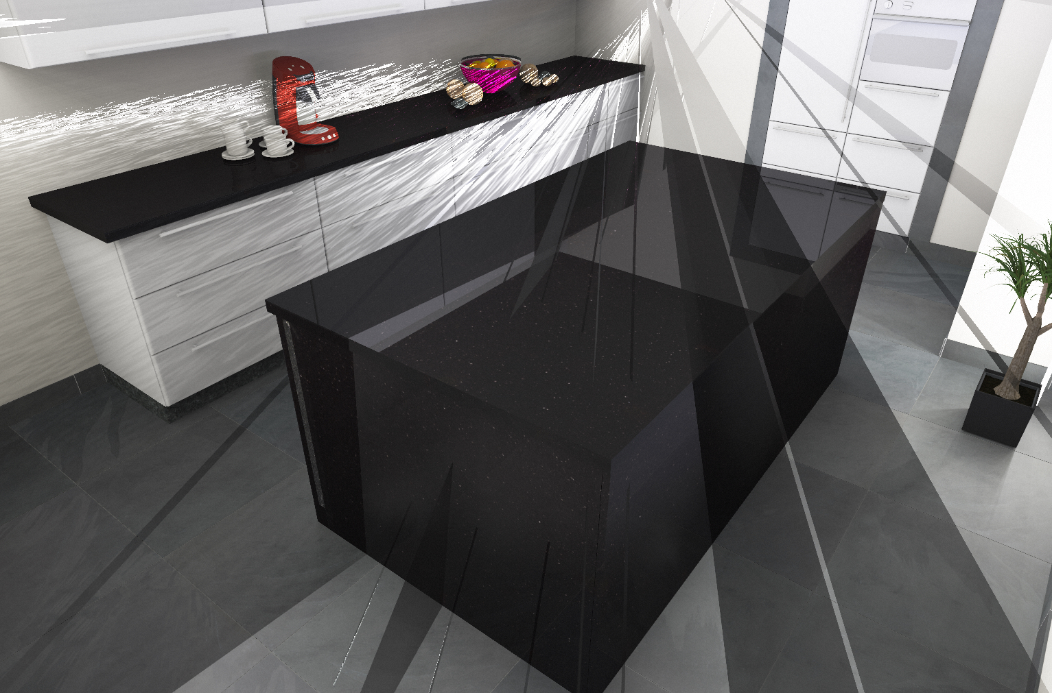 Silver Galaxy - Farbe: Schwarz | Material: Granit