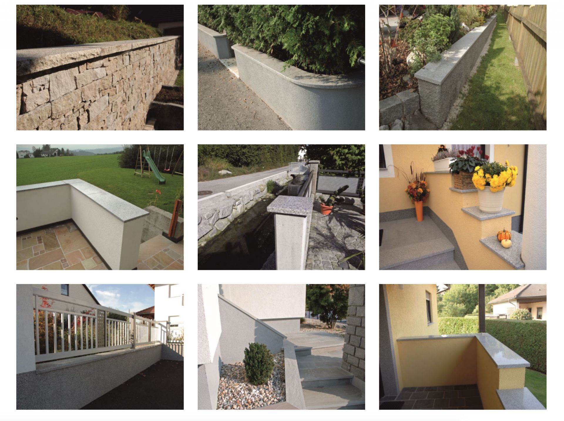 Mauerabdeckung - Farbe: Grau | Material: Granit